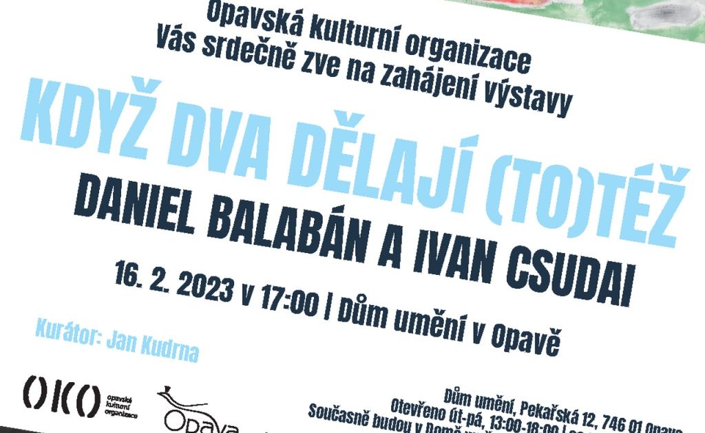 Ivan Csudai and Daniel Balabán: WHEN TWO DO (THE) SAME – Invitations AFAD