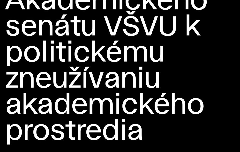 Statement of the Academic Senate of the Academy of Fine Arts and Design ...